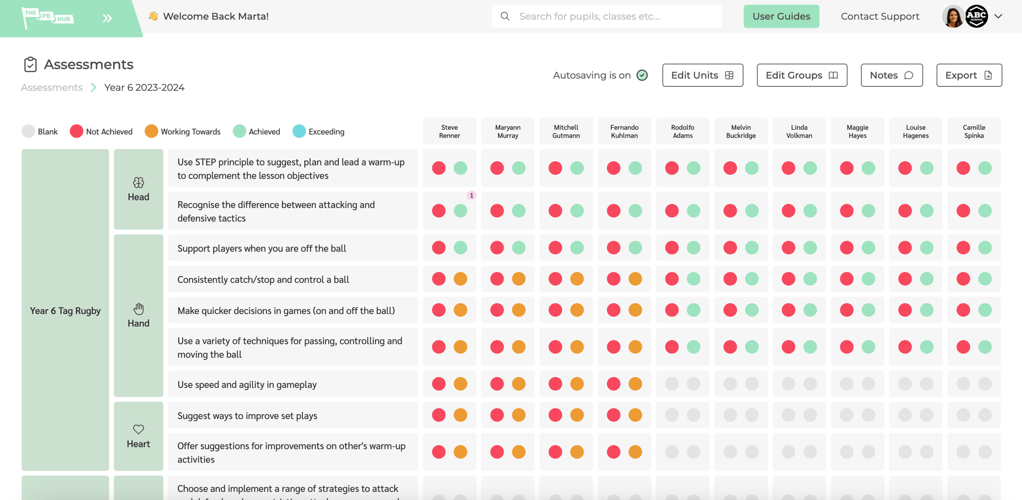 Easily Assess Pupils - Assessment & Reporting | The PE Hub