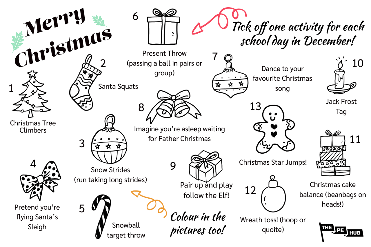 12 Days of Christmas Countdown - Download PDF | The PE Hub